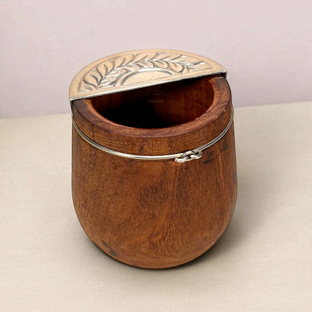 mate de madera artesanal alpaca (4) - Mate chamamé