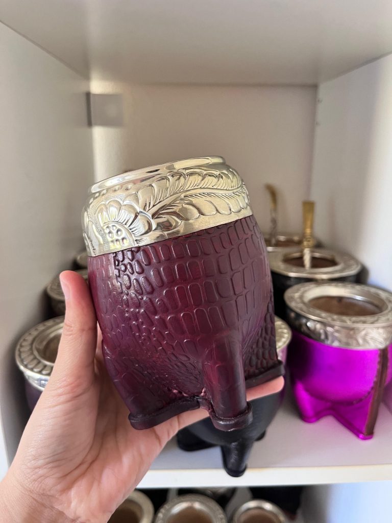 maté calebasse torpedo artisanal croco (3) - Mate chamamé