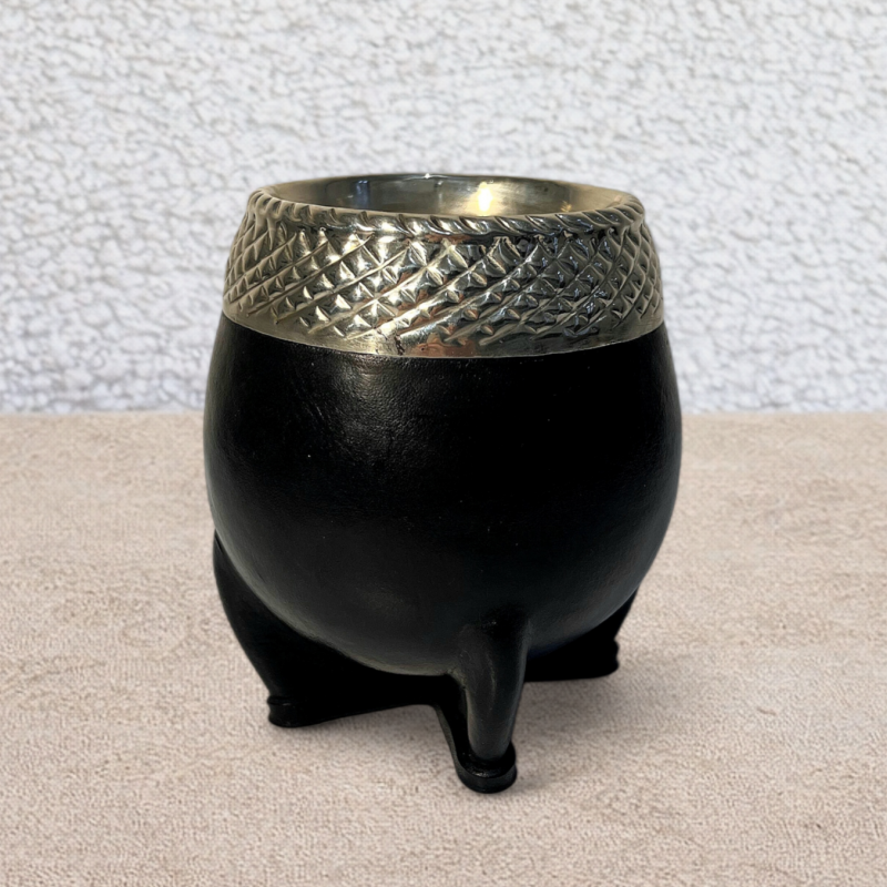 Calebasse à maté torpedo artisanal noir - Mate chamamé